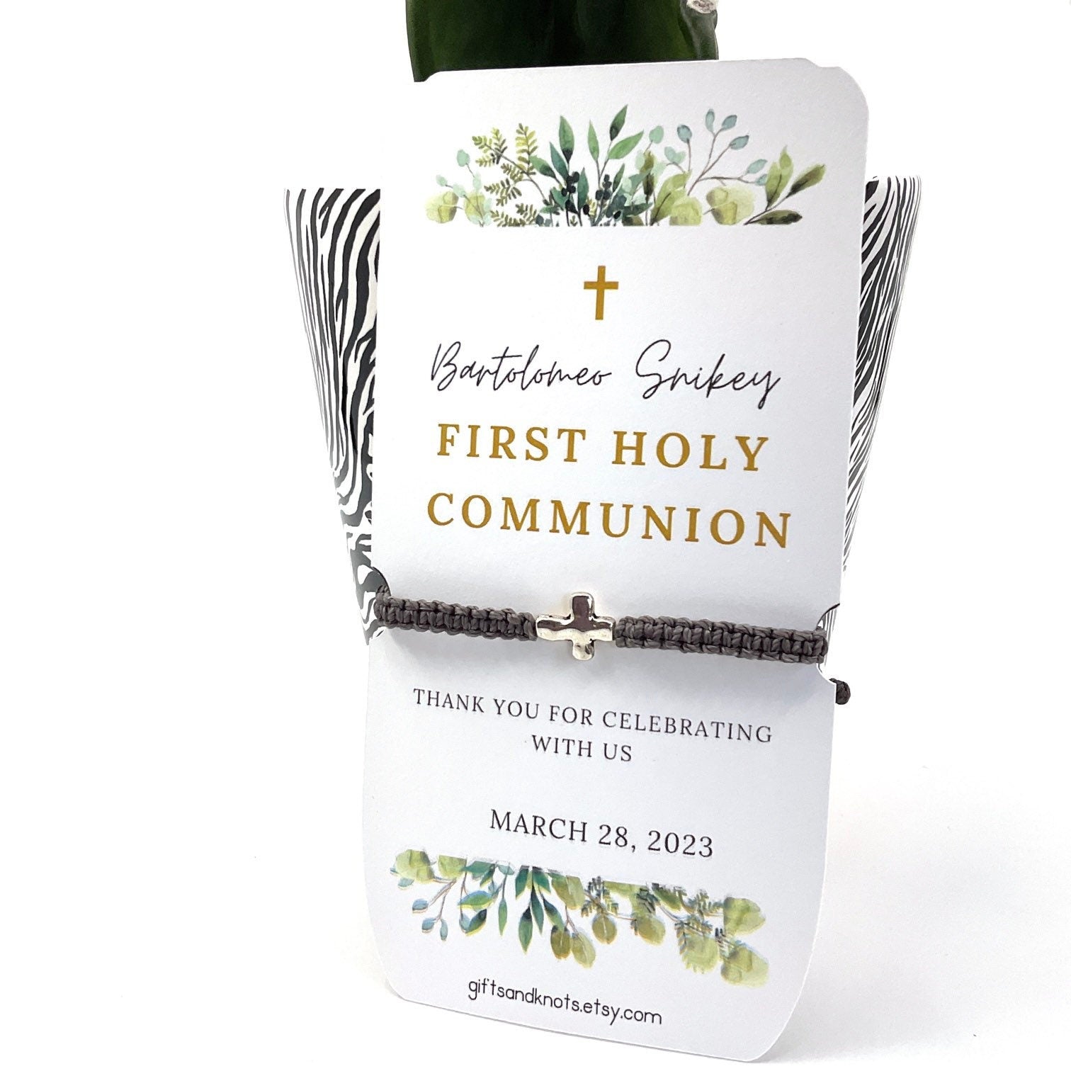 First Holy Communion Favors, 6 Christening Favors, Cross Bracelets, Un ...
